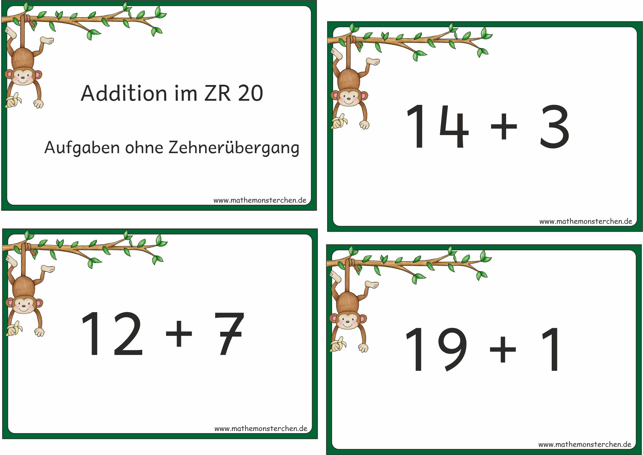 Mathemonsterchen - Wendekarten