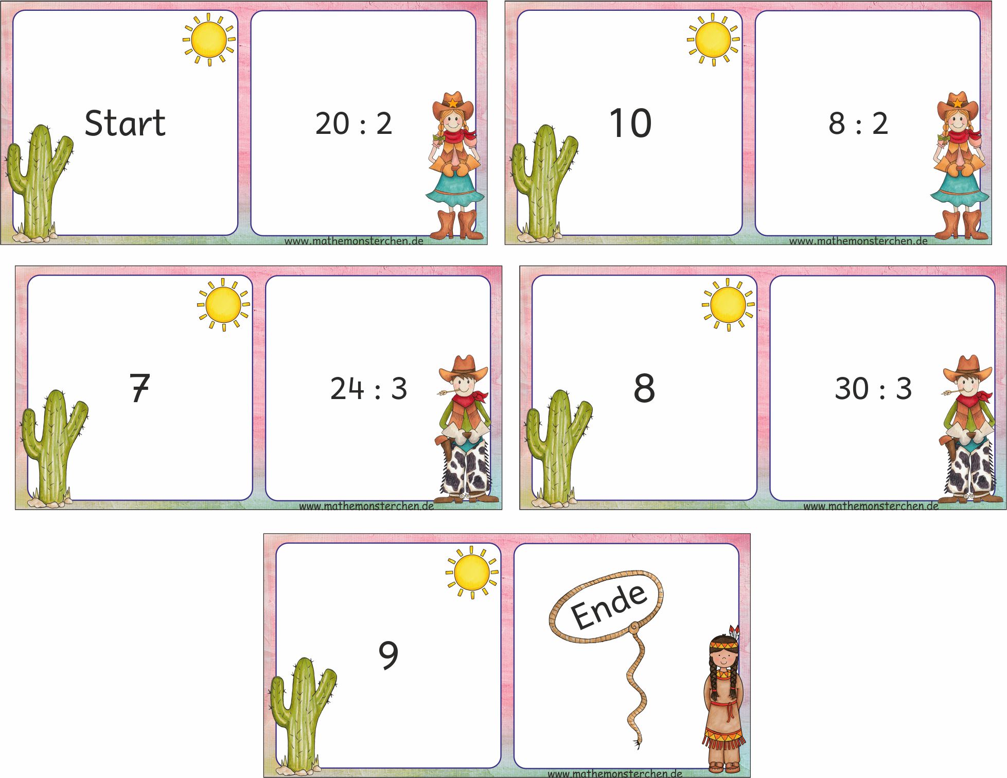 Mathemonsterchen - Dominos